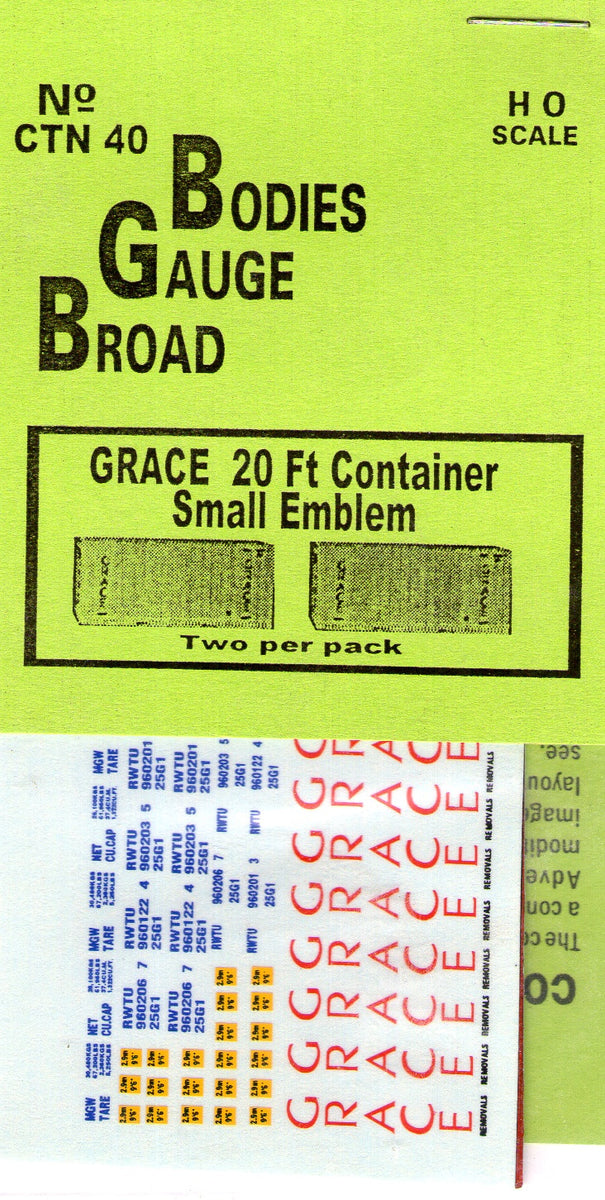 DECALS BULK PACK. 200 PACKS of container decals – BGB Models